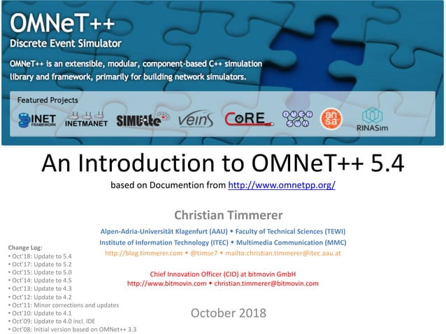 An Introduction to OMNeT++ 5.4 | PPT