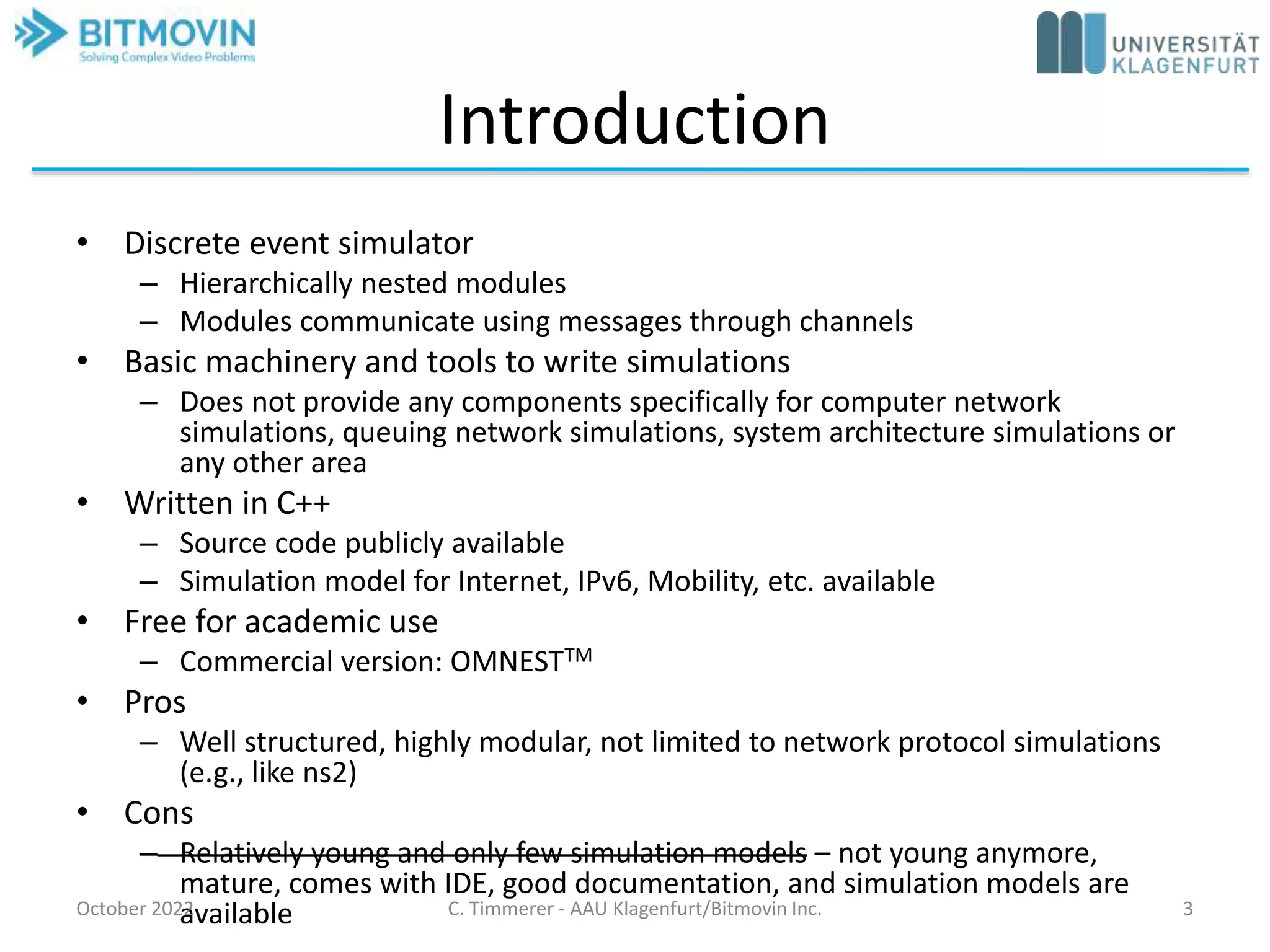 An Introduction to OMNeT++ 6.0 | PPTX | Programming Languages | Computing