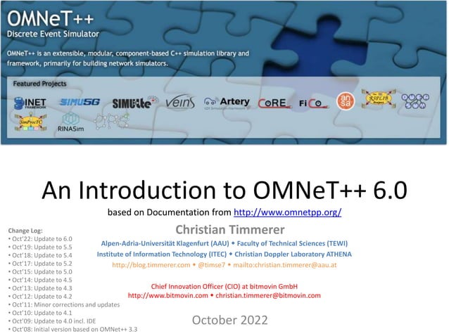An Introduction to OMNeT++ 6.0 | PPTX | Programming Languages | Computing