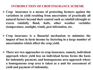 CROP INSURANCE SCHEME | PPTX