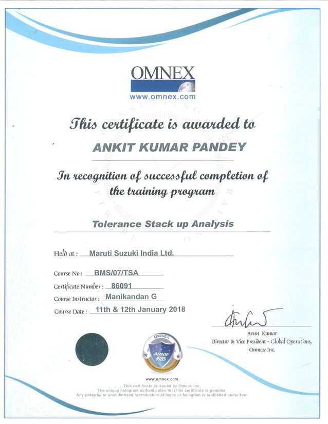 Omnex tolerance stack up analysis | PDF