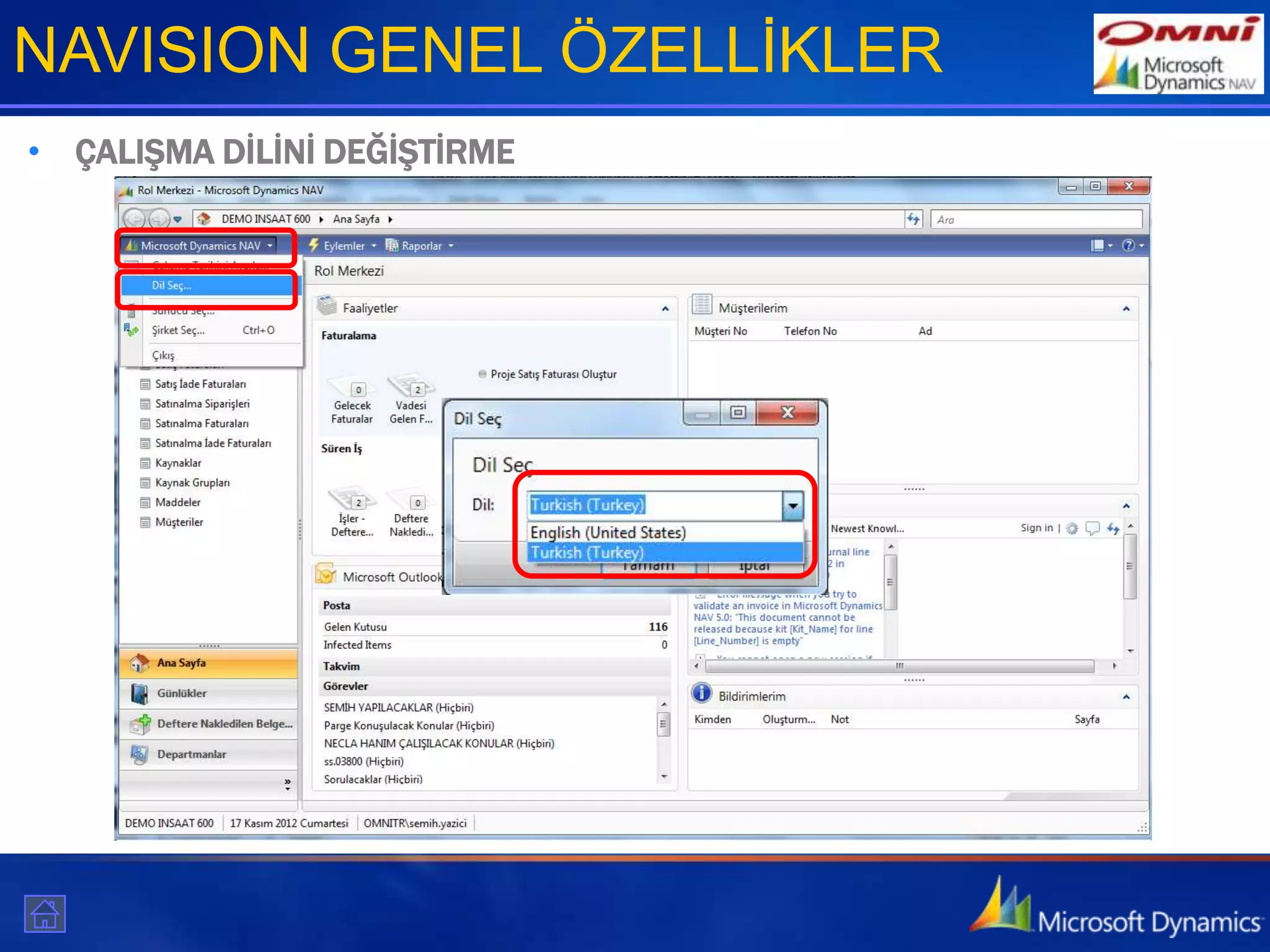MS Dynamics NAV 2009 R2 Genel Özellikler | PPTX