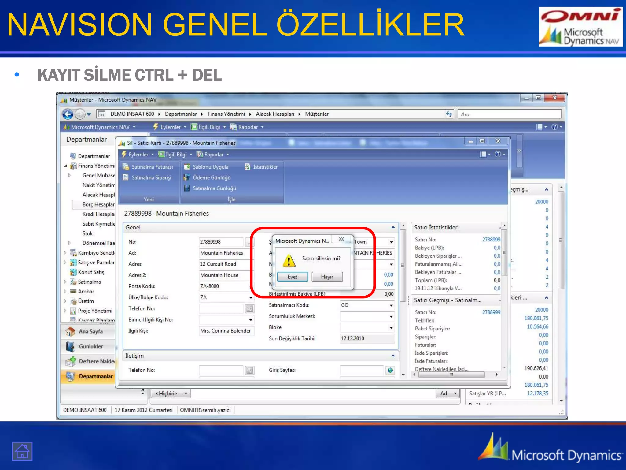 MS Dynamics NAV 2009 R2 Genel Özellikler | PPT