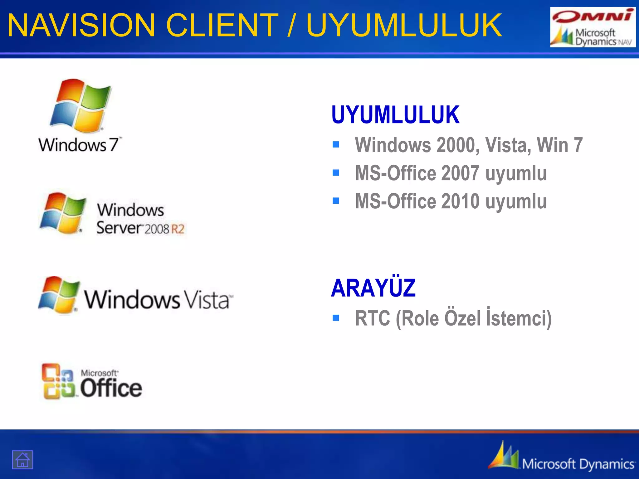 MS Dynamics NAV 2009 R2 Genel Özellikler | PPTX