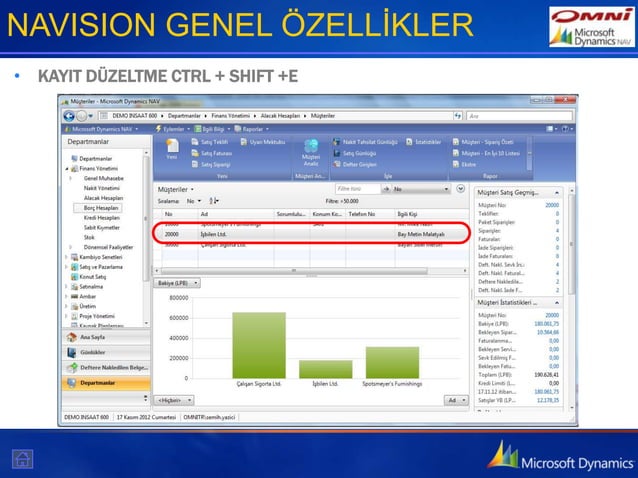 MS Dynamics NAV 2009 R2 Genel Özellikler | PPT
