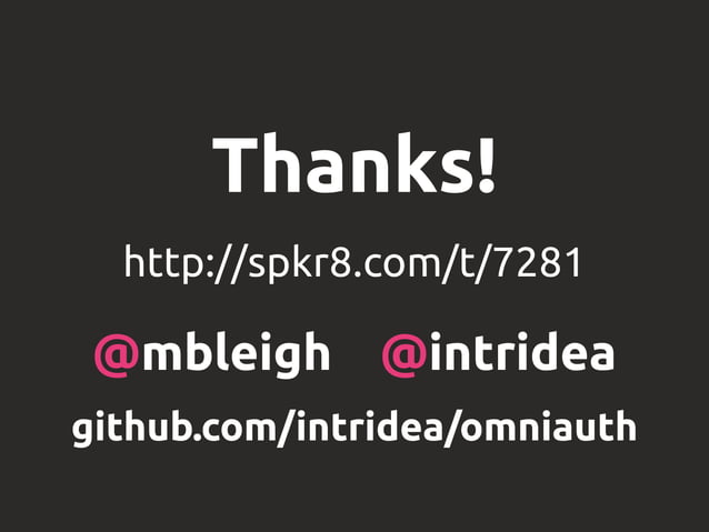 OmniAuth: From the Ground Up | PPT
