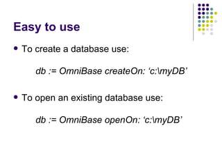 OmniBase Object Database | PPT | Databases | Computer Software and ...