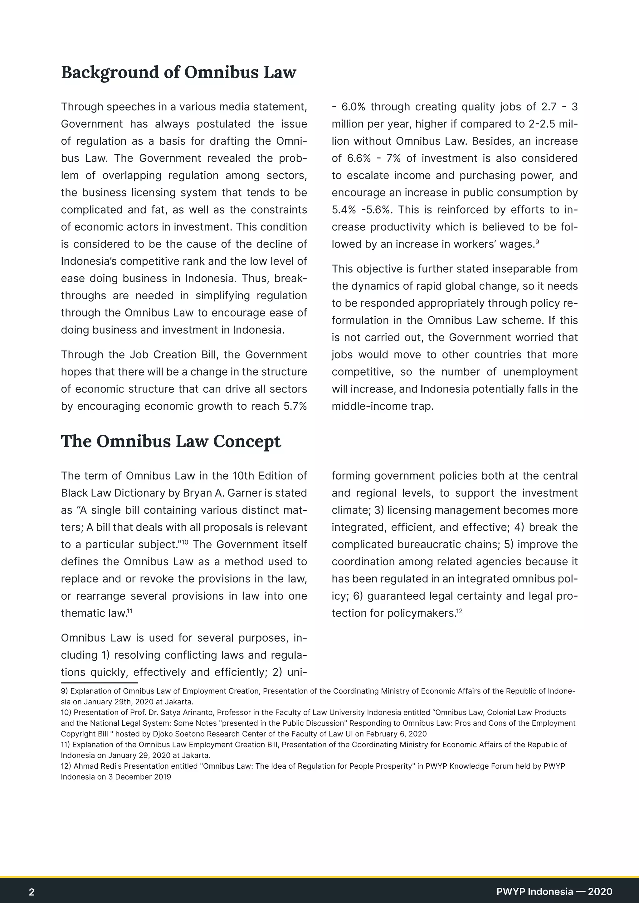 Omnibus Law and Notes on Law Formulating Process in Mining Sector | PDF