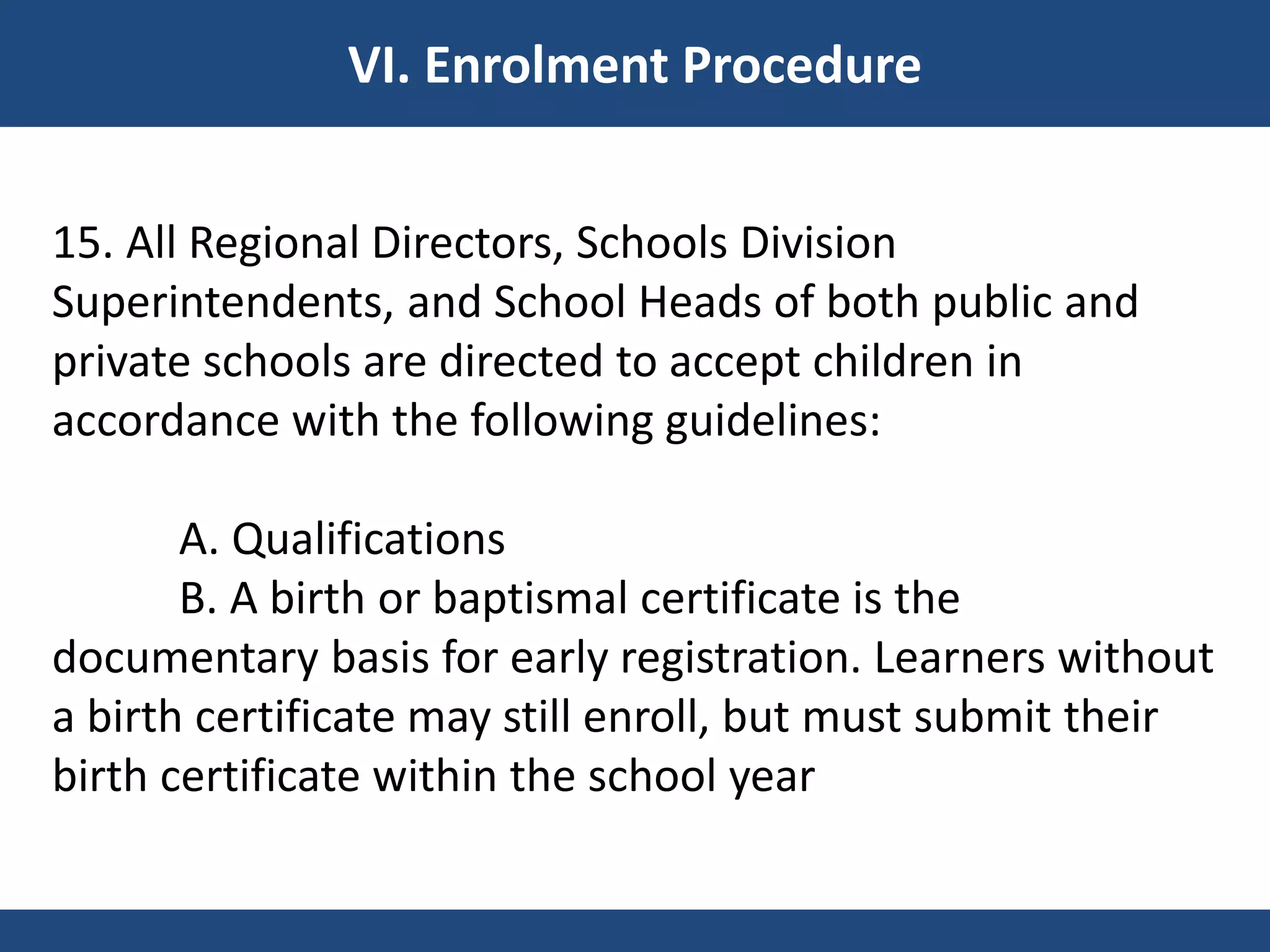 Omnibus policy guidelines for kindergarten | PPTX
