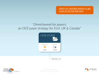 Across Health - Omnichannel for Payers: A big opportunity for pharma | PPT