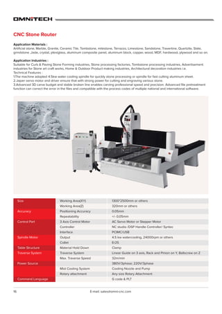 Omni China CNC Router Catalog | PDF