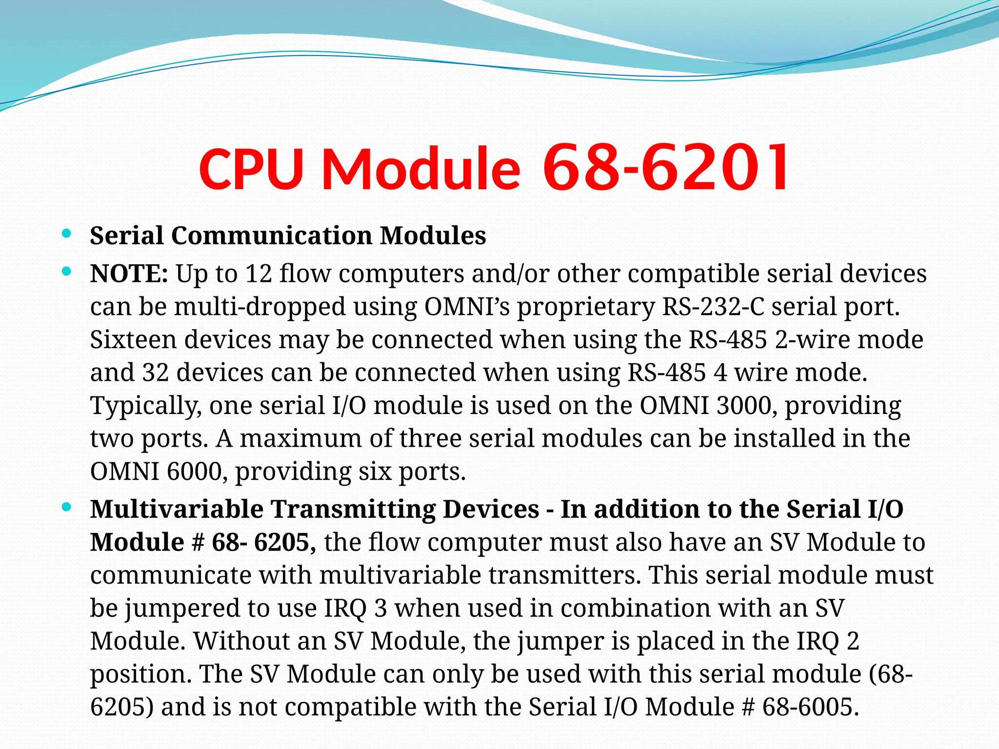 OMNI Flow Computer 3000,6000 hardware configuration.pptx