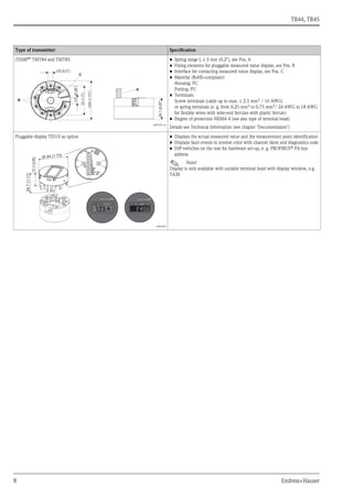 Omnigrad m tr44 45 endress+hauser datasheet-hygienic, modular rtd ...