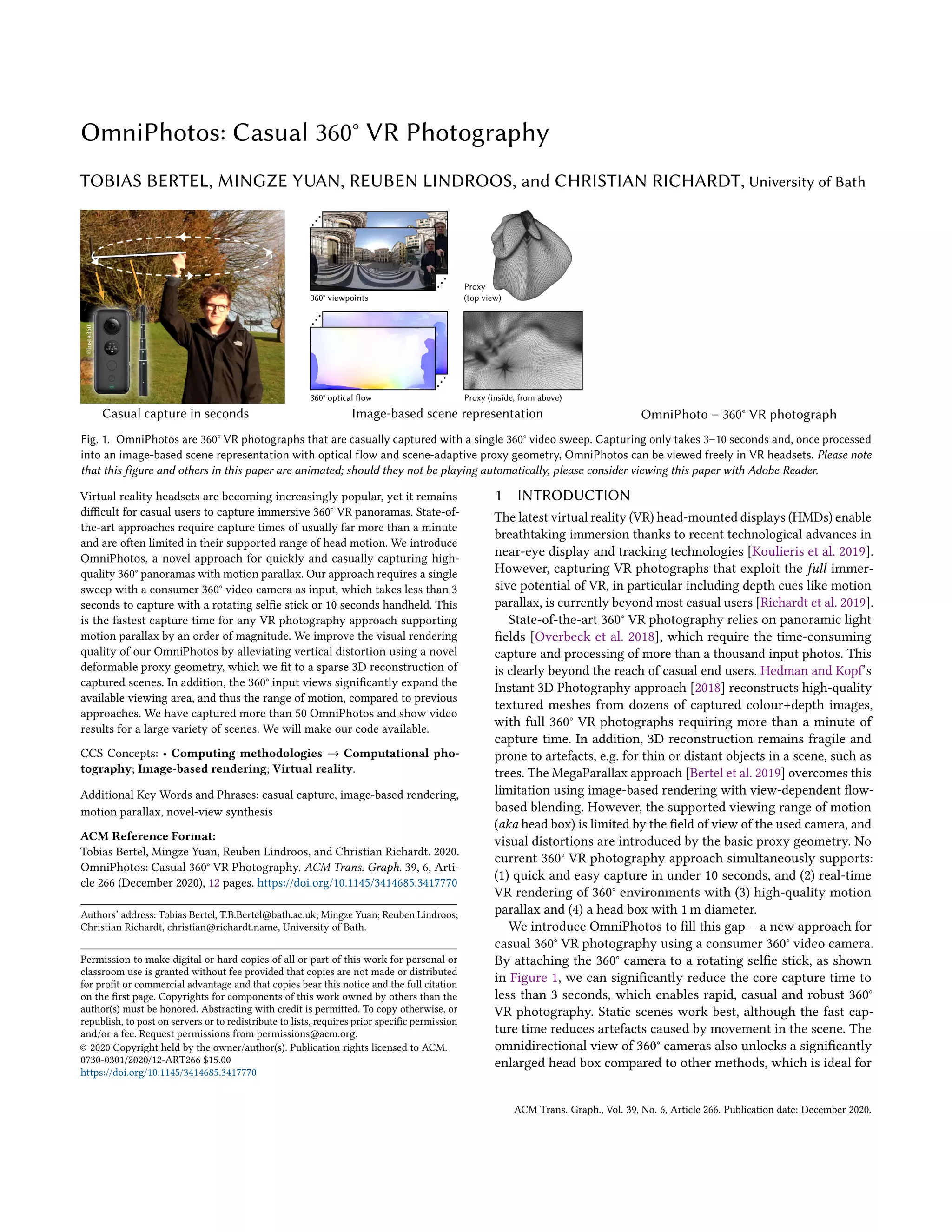 Omniphotos Whitepaper | SIGGRAPH Asia 2020 | PDF