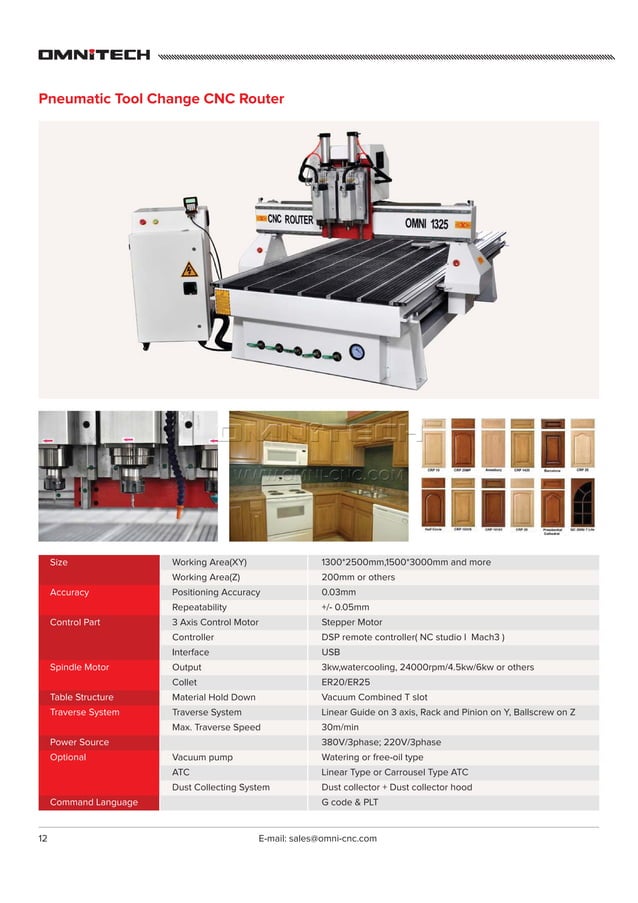 Omni pneumatic tool change cnc router | PDF