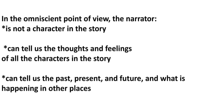 Omniscient point of view pt | PPTX | Fiction | Books and Literature