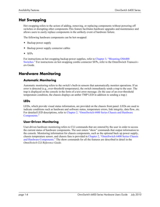 Omni switch 6400 series hardware users guide | PDF