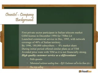 Omnitel pronto italia case analysis | PPT