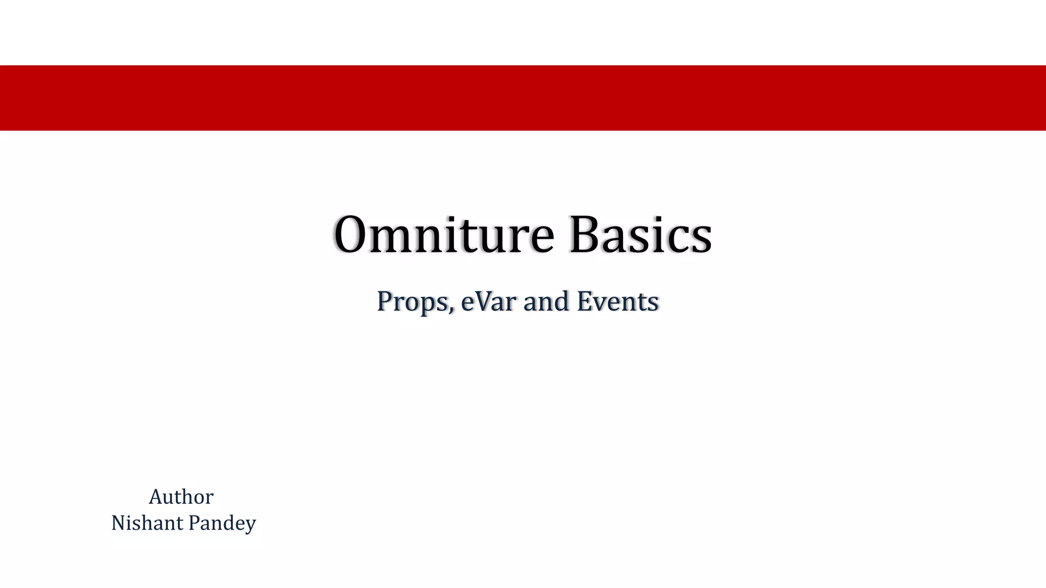 Omniture site catalyst basics | PPTX