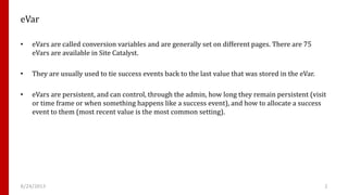 Omniture site catalyst basics | PPT