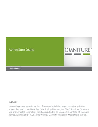 Omniture suite 14_user_manual | PDF