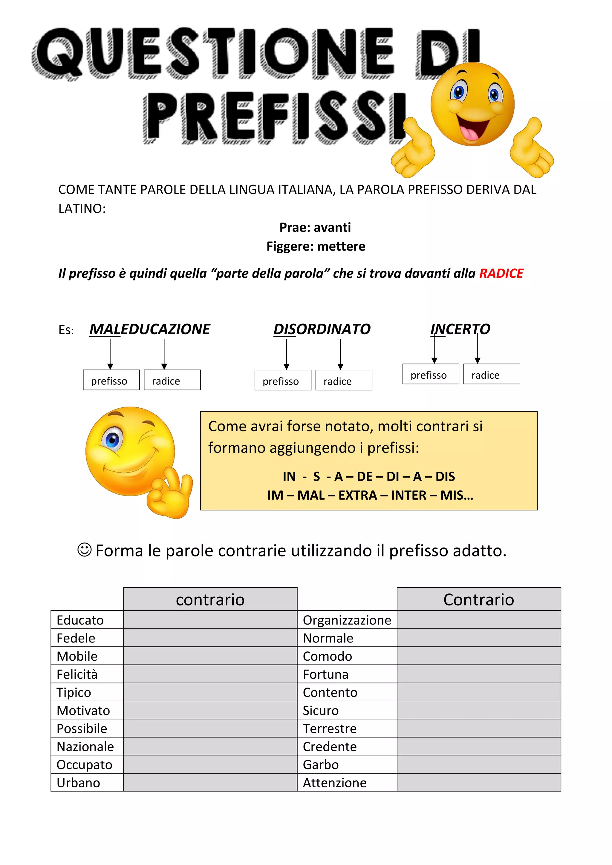 Omonimi sinonimi e contrari : arricchimento lessicale (Schede ...