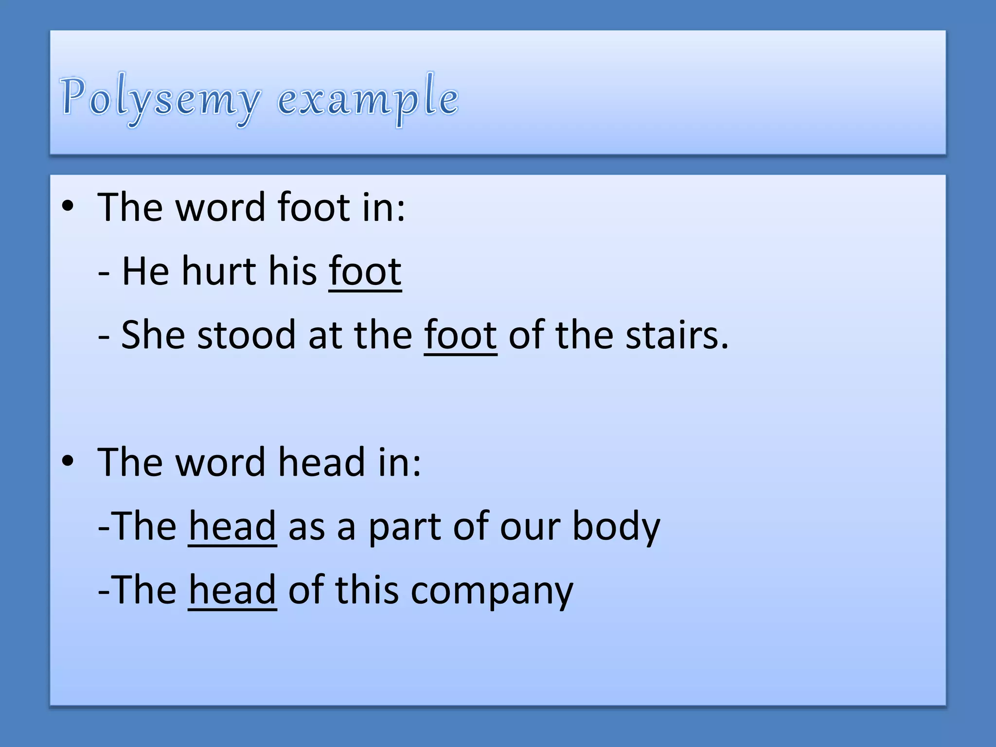 homonimy, polysemy, hyponymy | PPTX