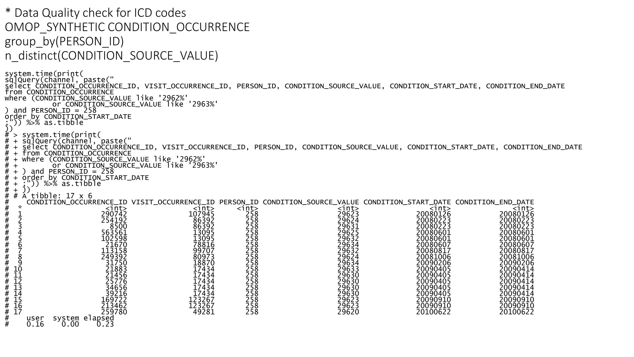 CDM SynPuf OMOP CDM library(rodbc) library(ggplot2) library(jsonlite) 180403 | PDF