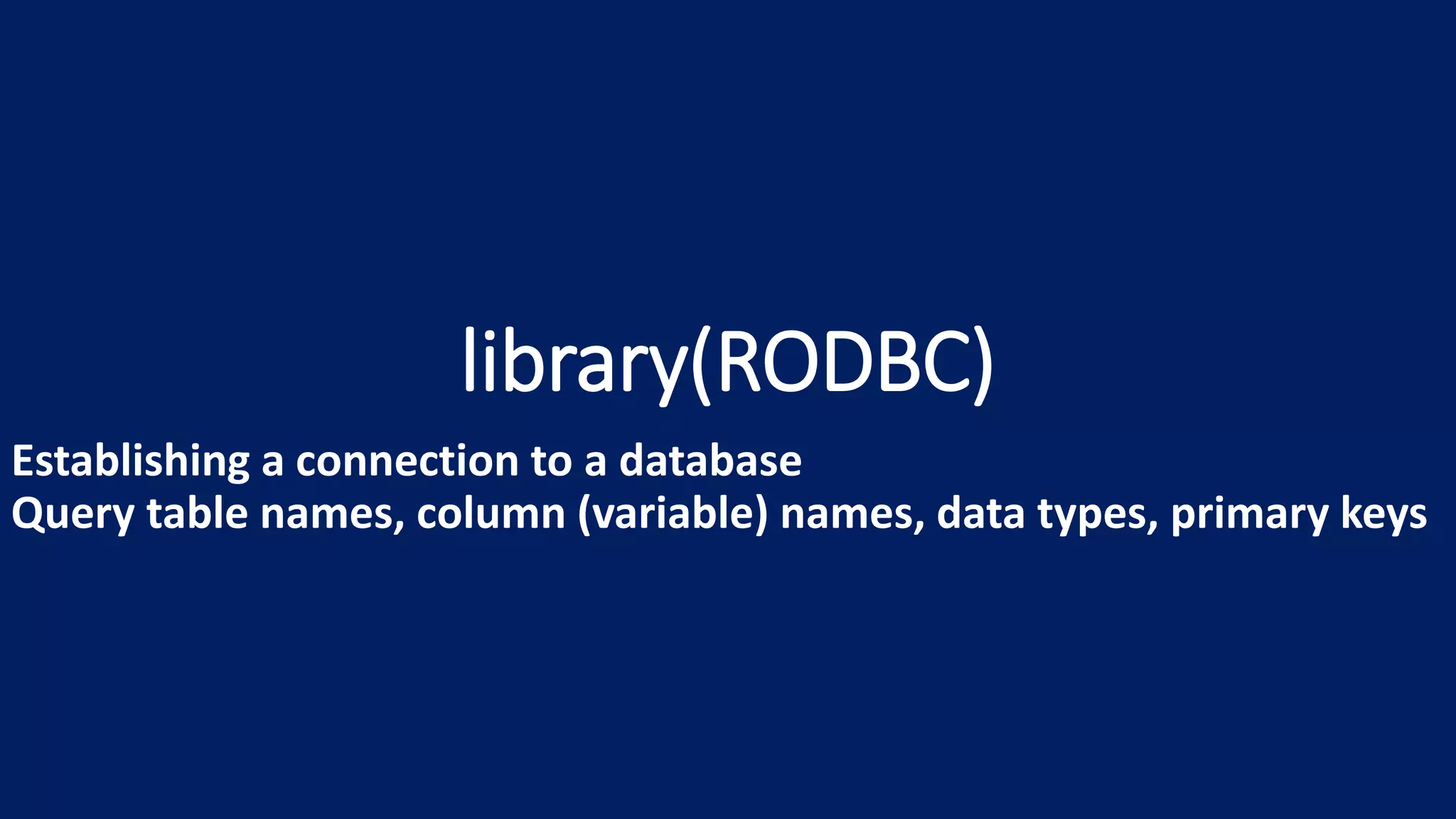 CDM SynPuf OMOP CDM library(rodbc) library(ggplot2) library(jsonlite) 180403 | PDF