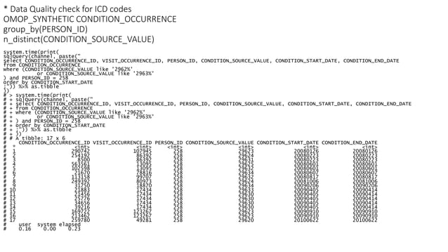 CDM SynPuf OMOP CDM library(rodbc) library(ggplot2) library(jsonlite) 180403 | PDF