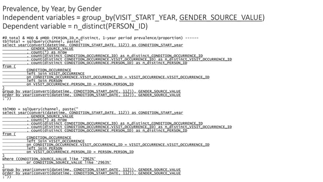 CDM SynPuf OMOP CDM library(rodbc) library(ggplot2) library(jsonlite) 180403 | PDF