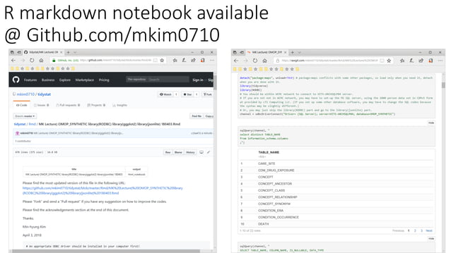 CDM SynPuf OMOP CDM library(rodbc) library(ggplot2) library(jsonlite) 180403 | PDF
