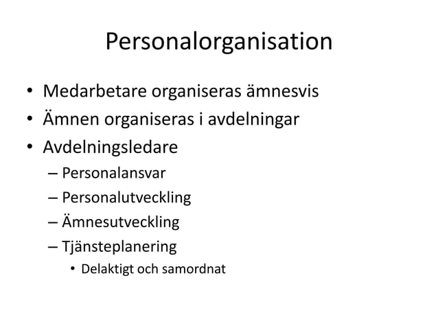 Omorganisation | PPTX