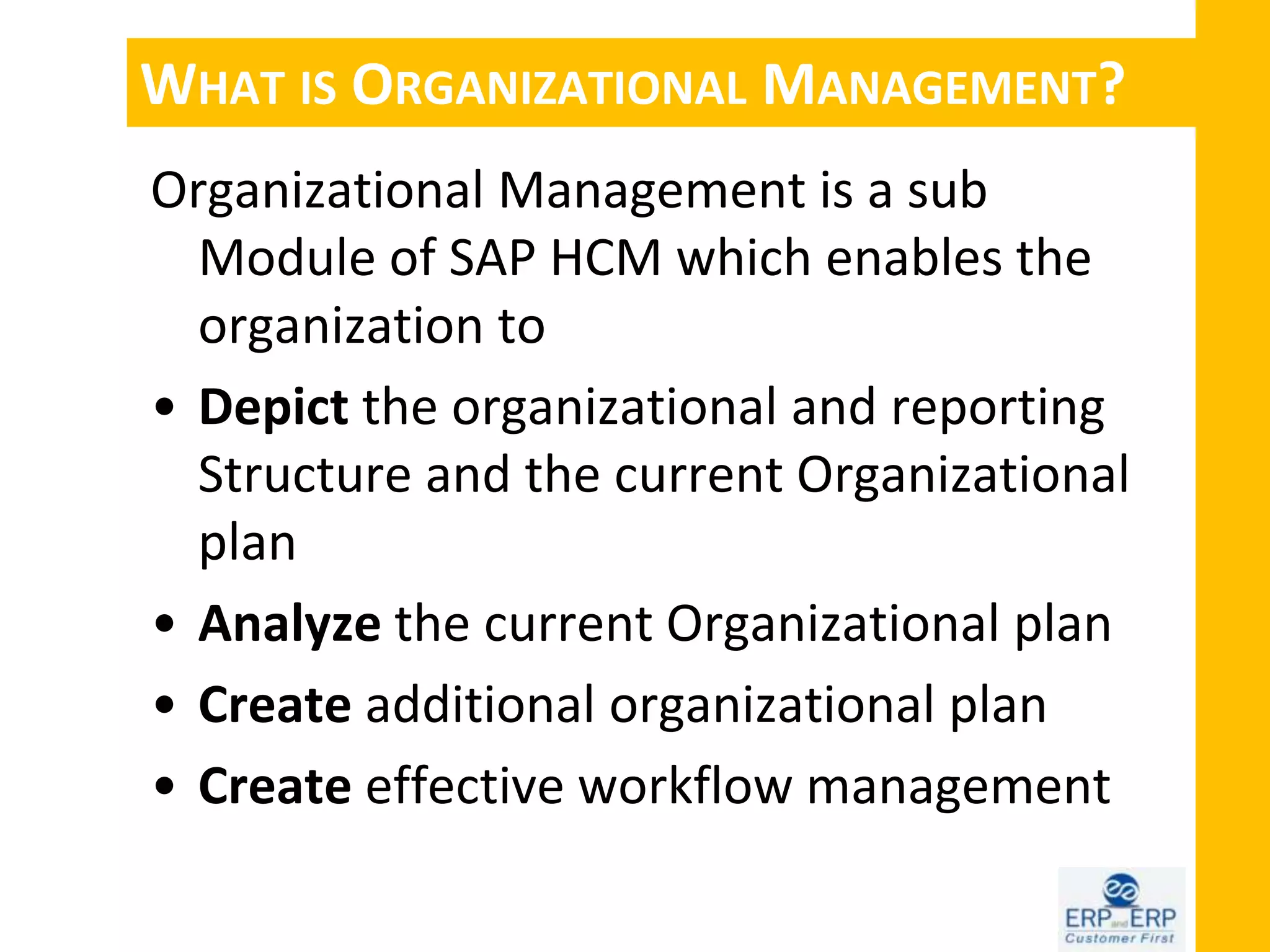 Organizational Management in SAP HCM | PPTX