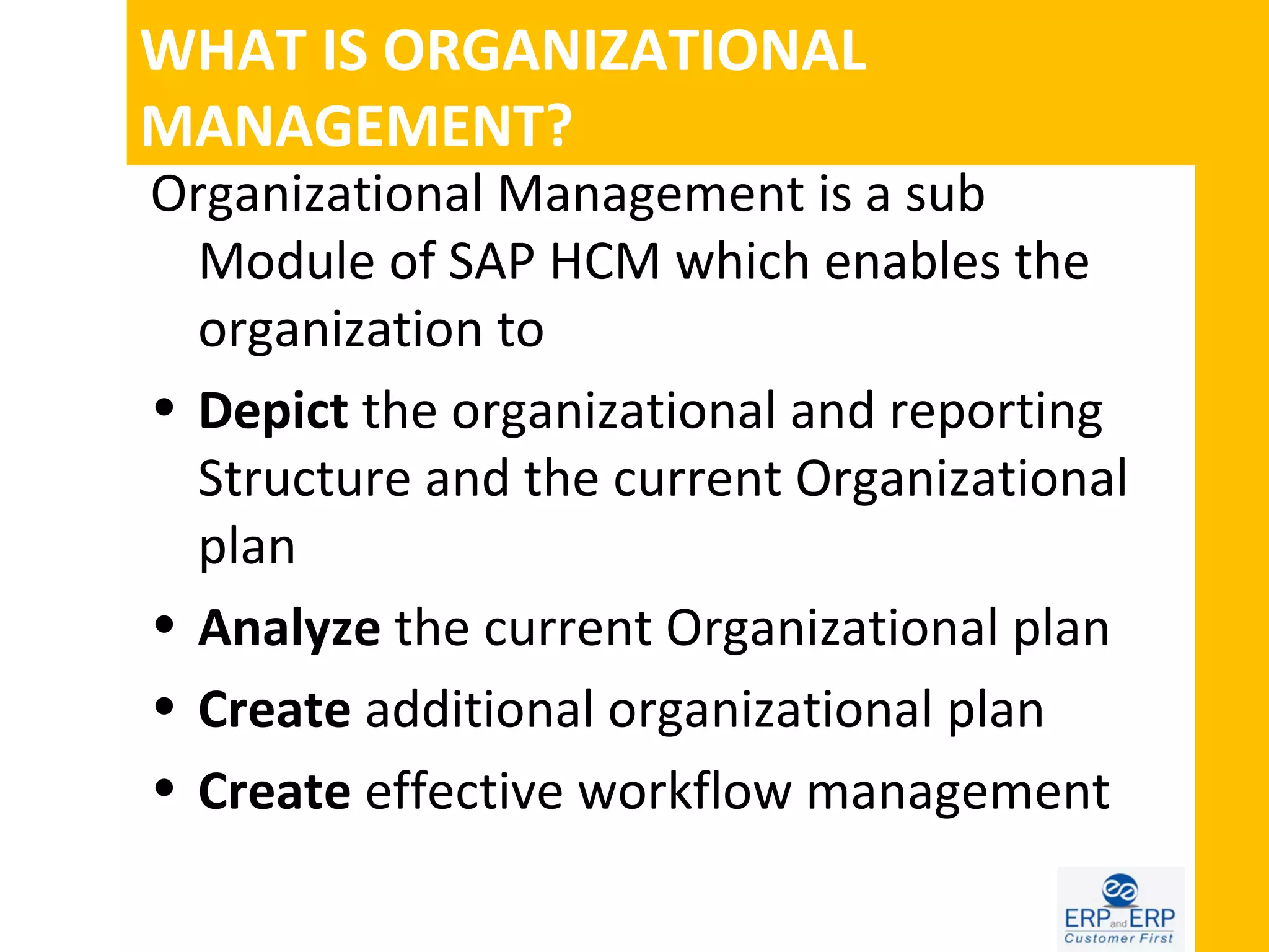 Organizational Management-SAP HR | PPT