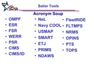 OMPF (aka WERR or Web Enabled Record) & ESR (Electronic Service Record ...