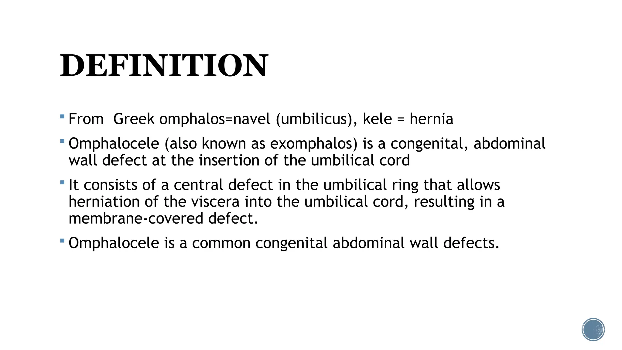 Omphalocele: PowerPoint presentation | PPTX