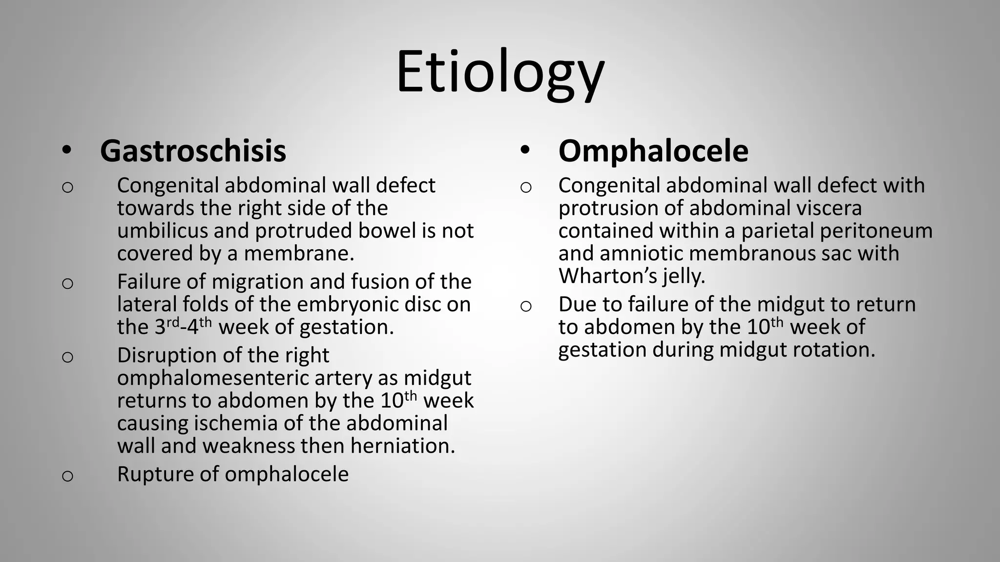 Omphalocele vs gastroschisis | PPTX