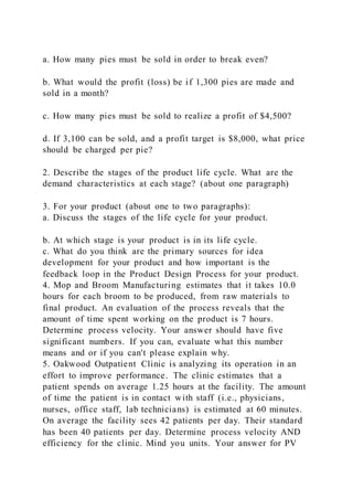 Ompp3 om (operations management) practical project problems are | PDF