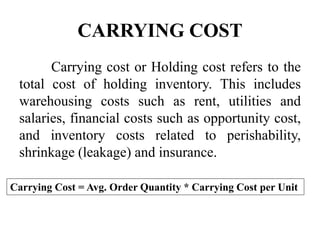 INVENTORY MODELS | PPTX