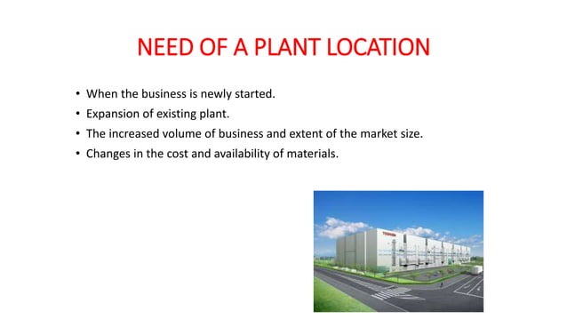 Methods Of plant Location | PPTX