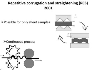 severe plastic deformation (An approach to refine micro-structure ...