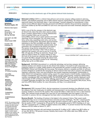 OneMedPlace November Research Report | PDF