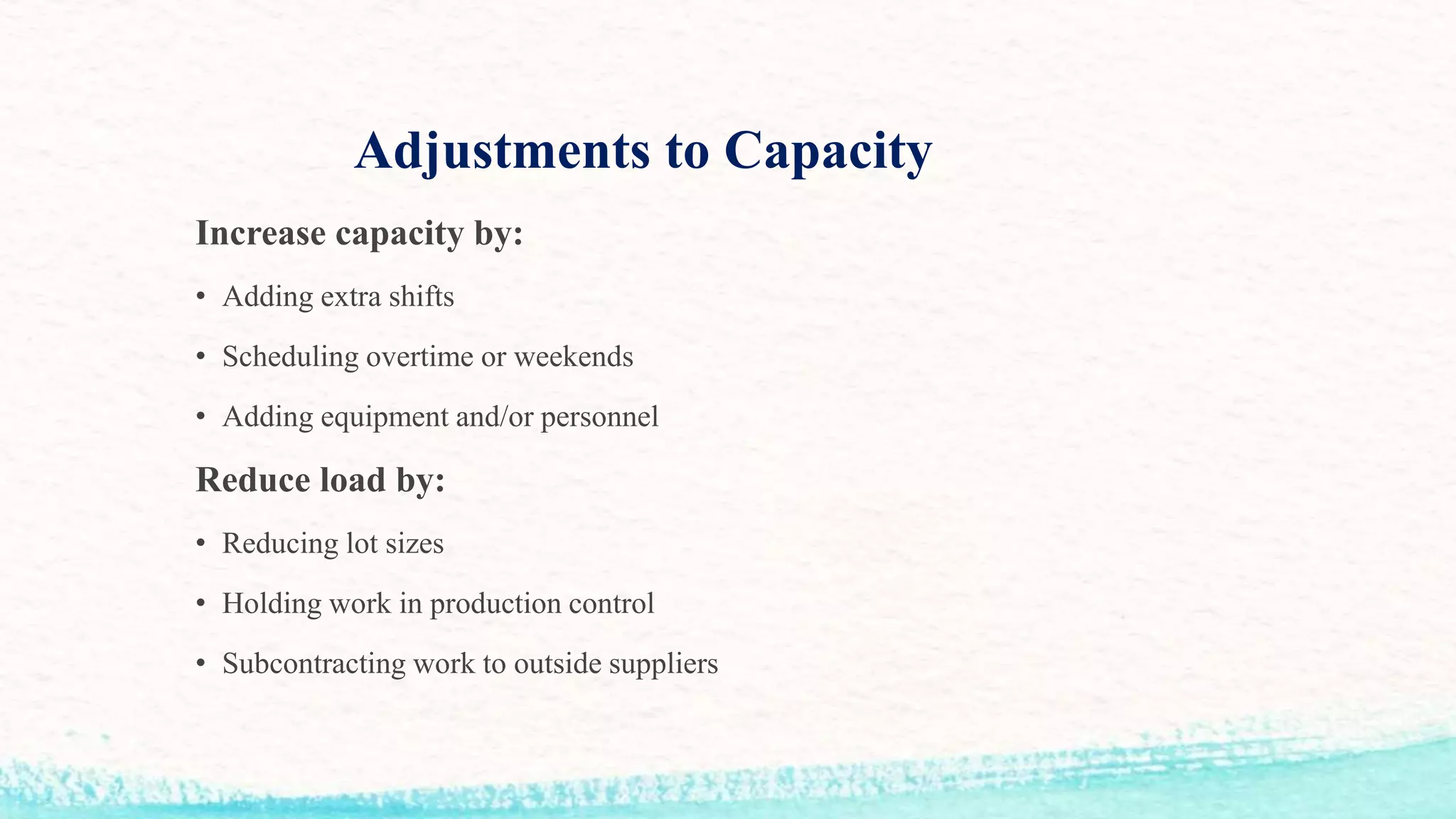 The Capacity Requirement Planning | PPTX
