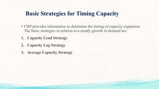 The Capacity Requirement Planning | PPTX