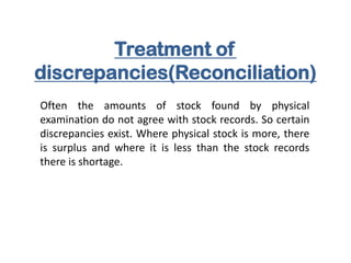 Methods of Stock Verification | PPTX