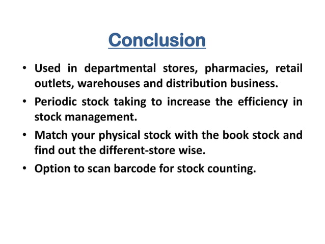 Methods of Stock Verification | PPTX