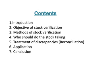 Methods of Stock Verification | PPTX