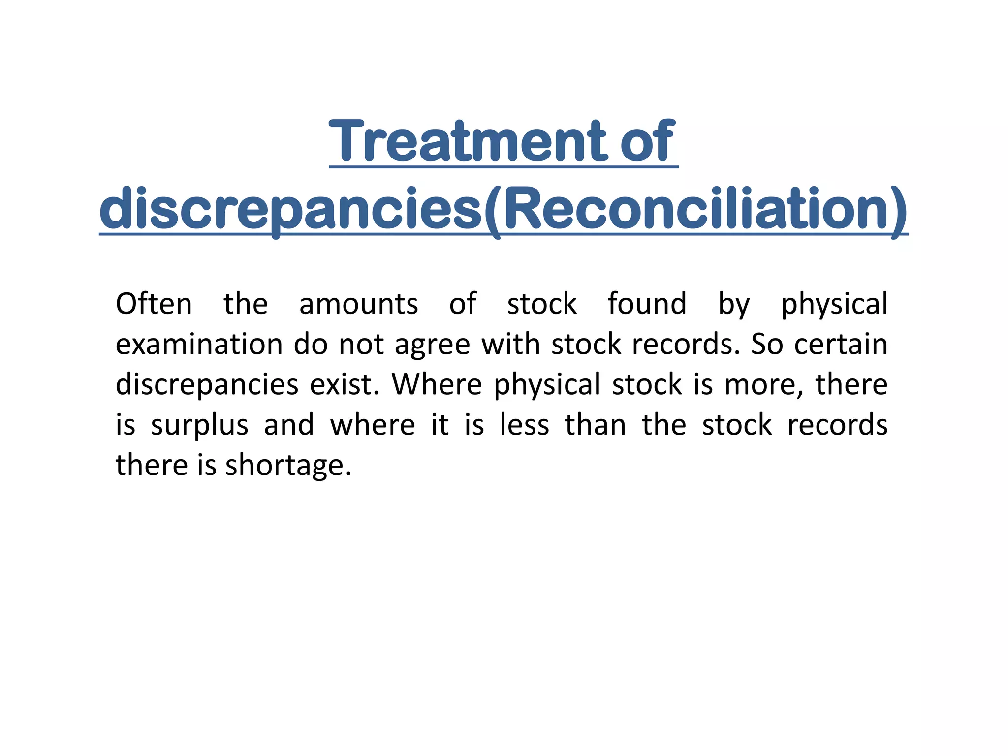 Methods of Stock Verification | PPTX