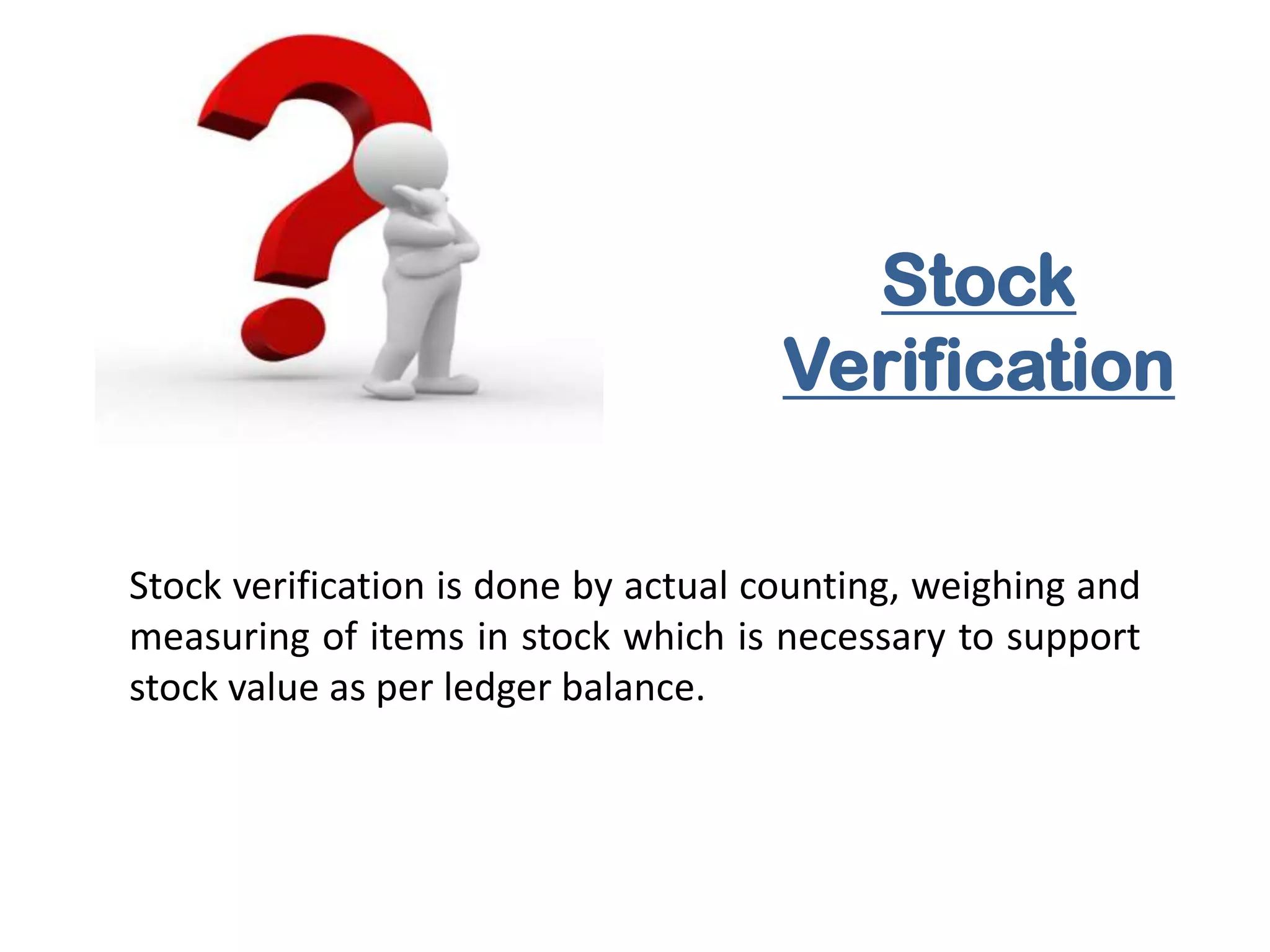 Methods of Stock Verification | PPTX